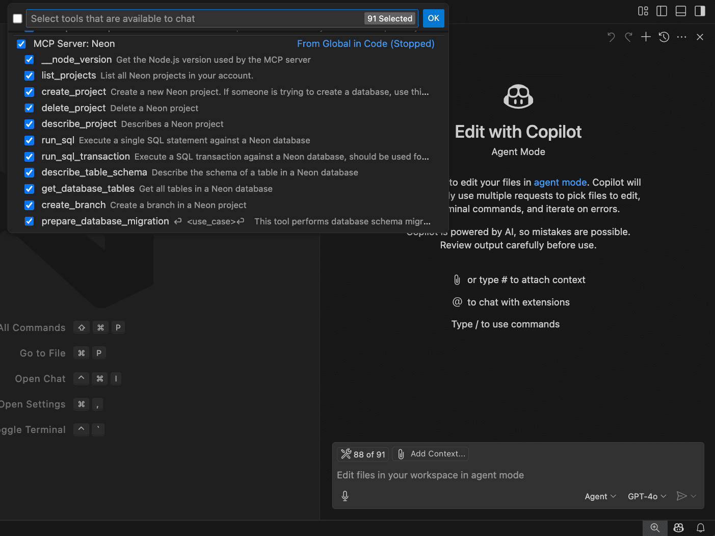 How To Use Neon Mcp Server With Github Copilot In Vs Code Neon Guides
