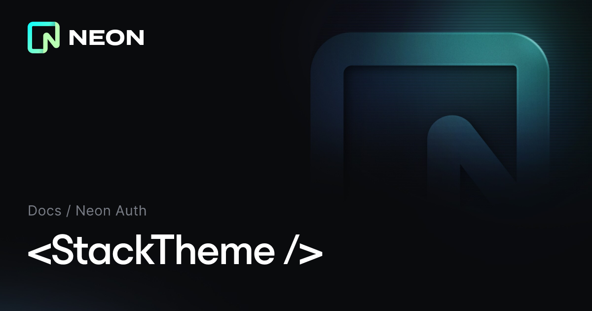 - Neon Docs