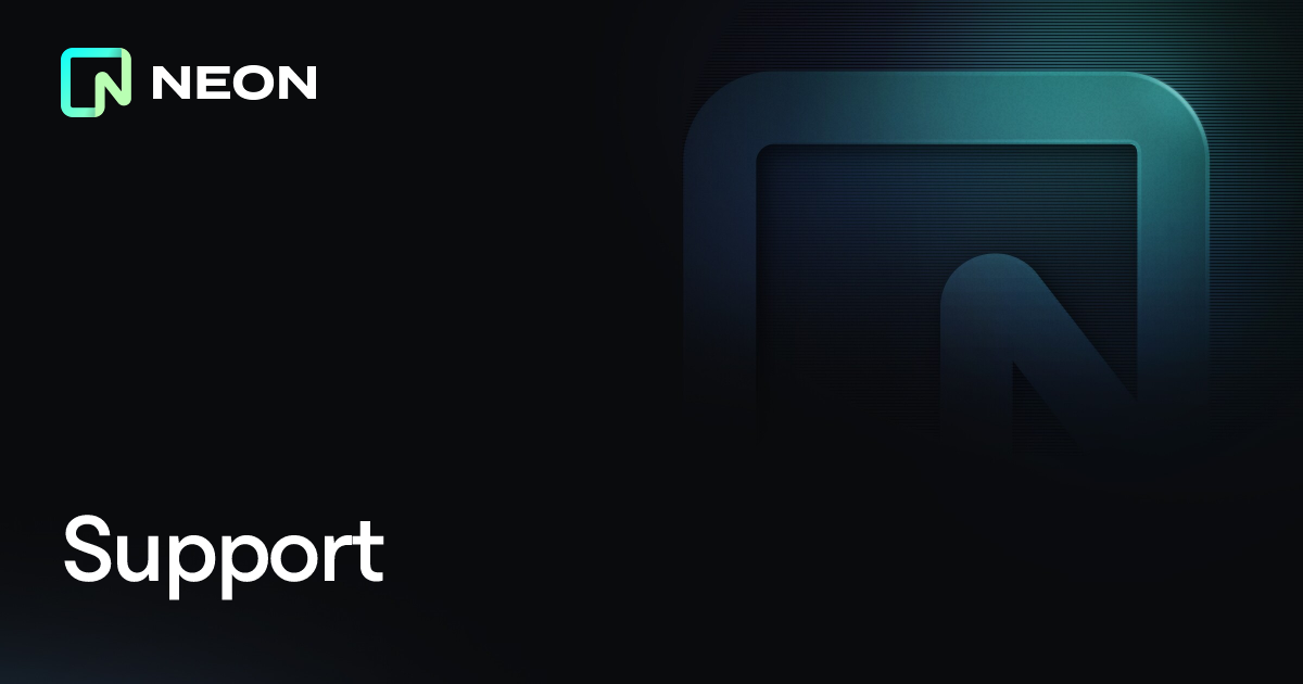 Support - Neon Docs