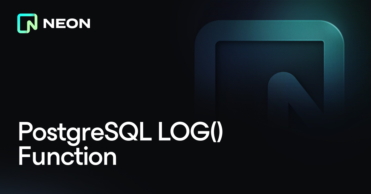 Postgresql Log Function 5813