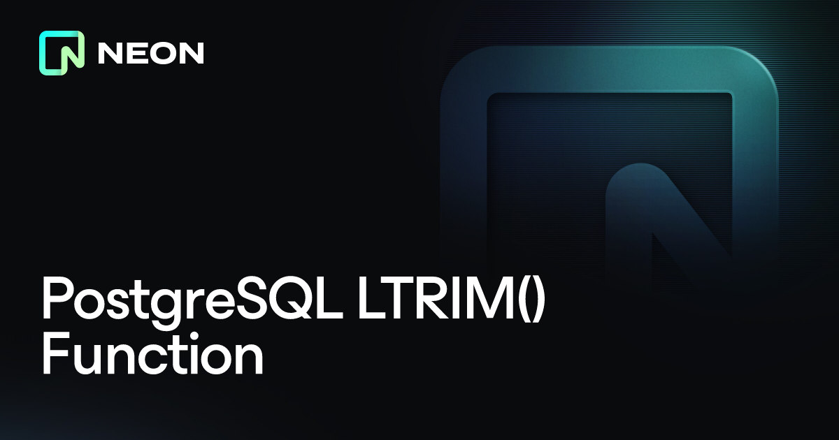 PostgreSQL LTRIM() Function