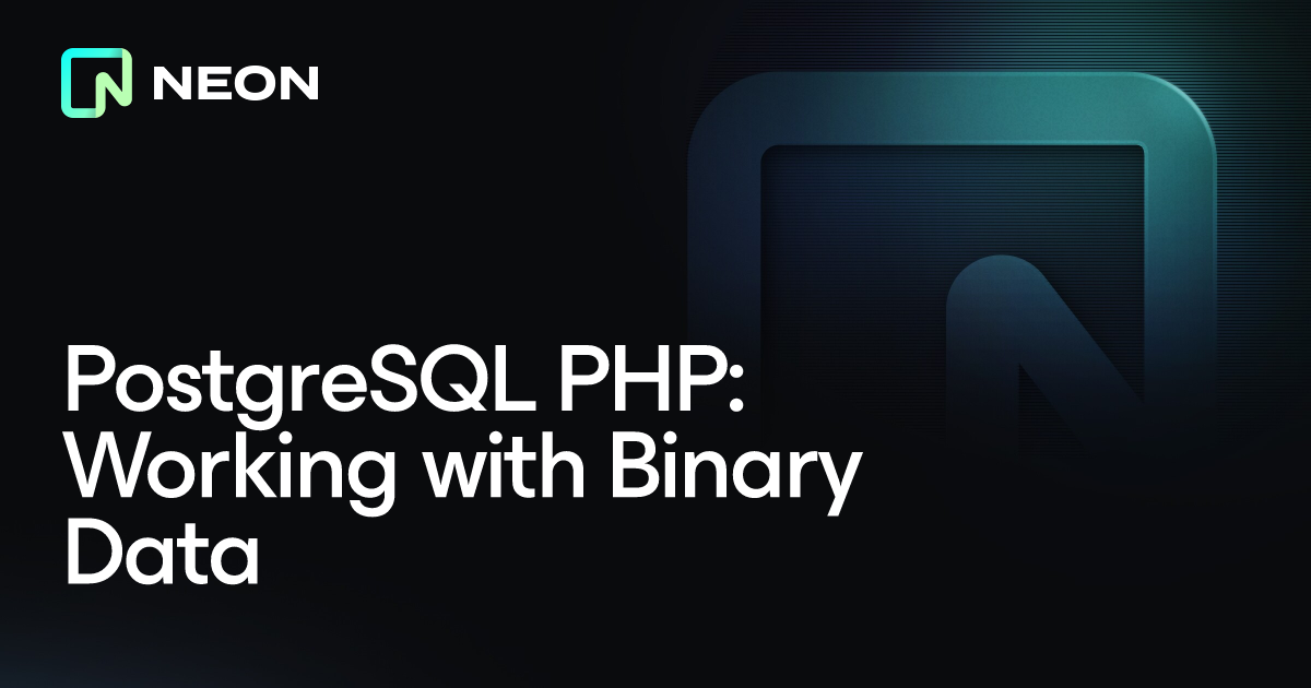 PostgreSQL PHP: Working with Binary Data