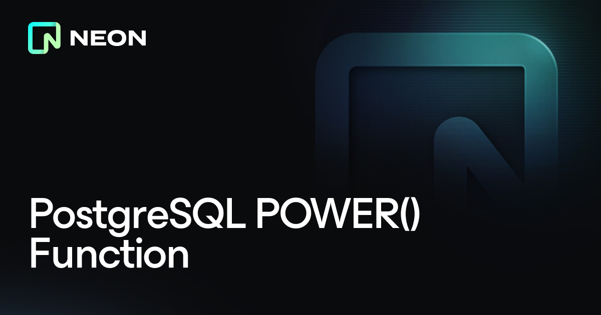 PostgreSQL POWER() Function